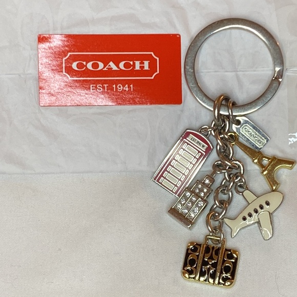 Coach | Jewelry | Rare Coach Keychain Fobpurse Multi Charms | Poshmark